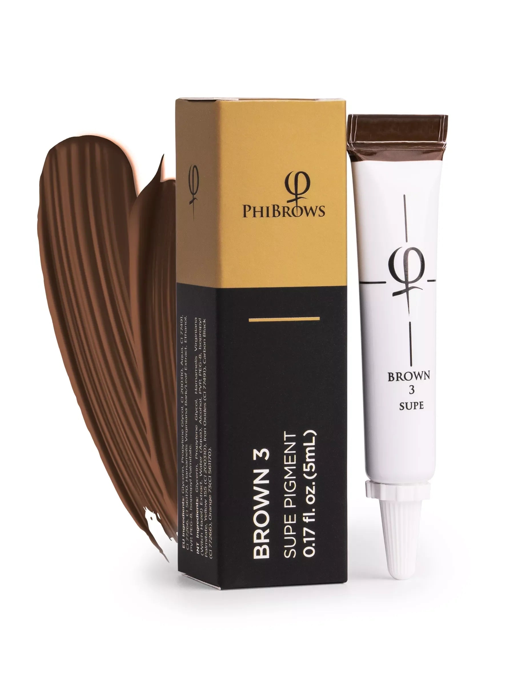 PhiBrows Brown 3 SUPE (1pc) - Microblading Pigment - The Beauty Ink Store